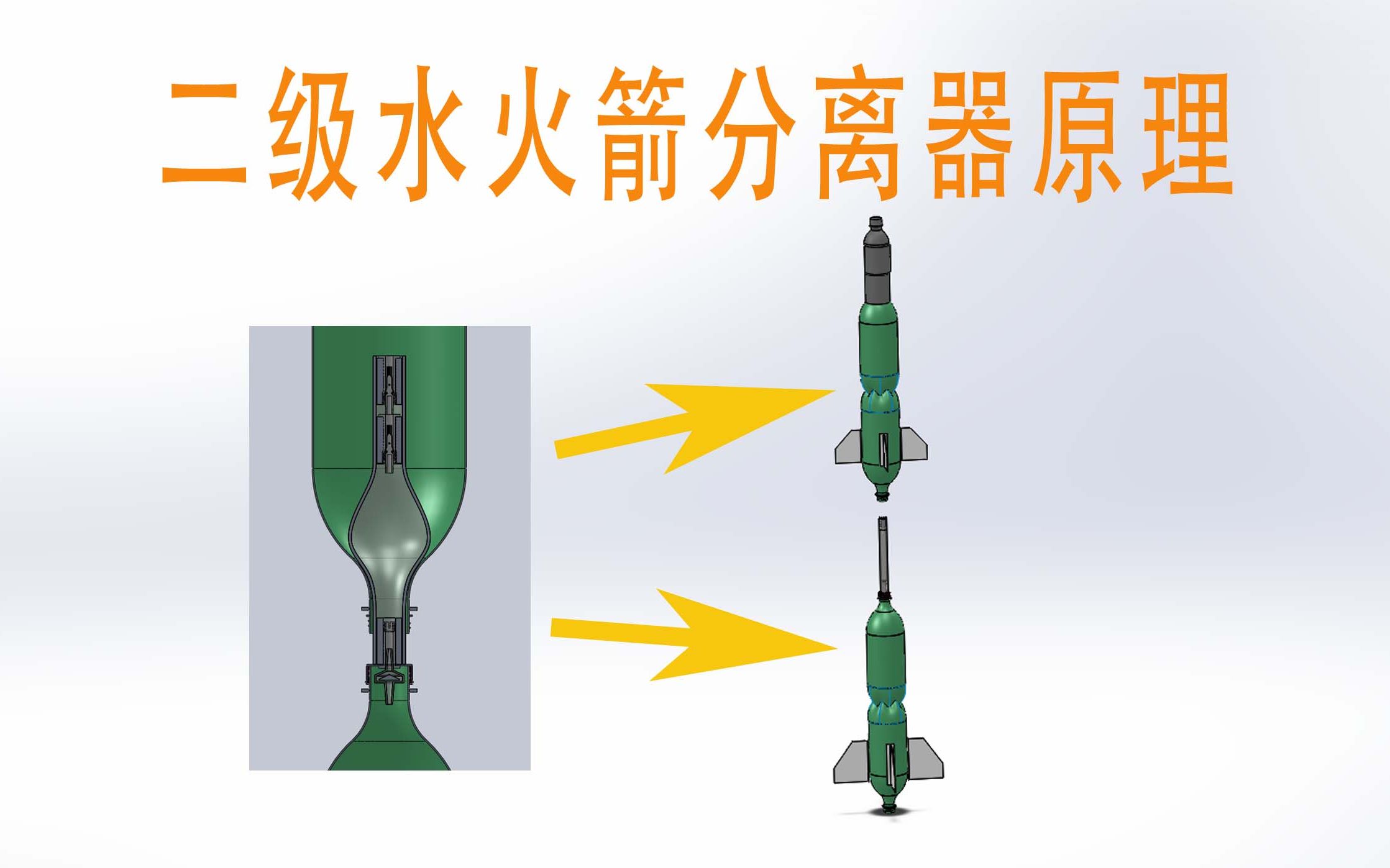 二级气动火箭水火箭分离器制作详解