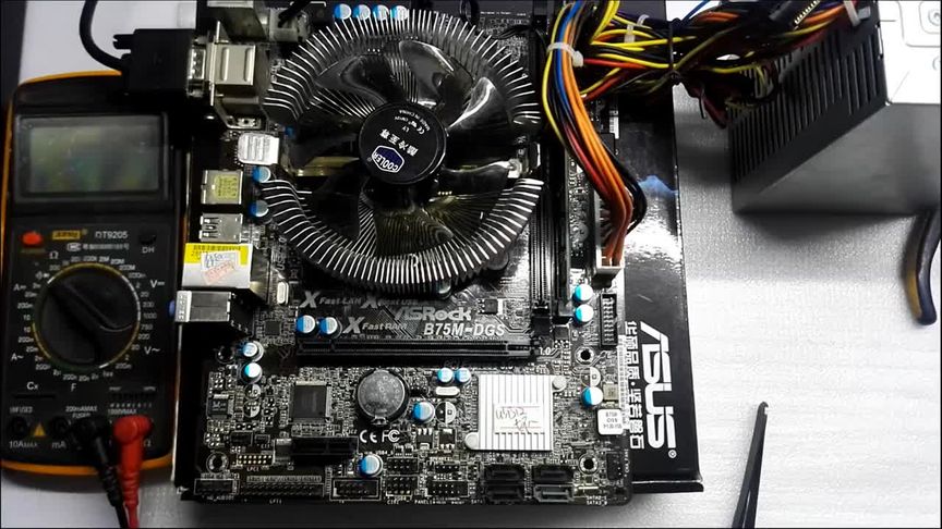 电脑主板维修华擎B75M USB 5V供电维修