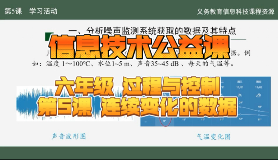 小学信息科技|六年级 第5课 连续变化的数据