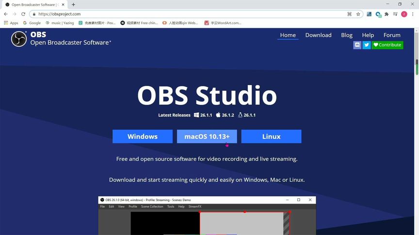 OBS Studio 电脑屏幕录制 直播软件推荐!游戏主播也适用!