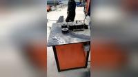 钢筋笼的加劲箍制作过程,从直条钢筋通过机器变成圆形箍筋