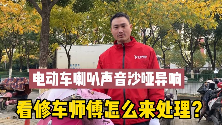 电动车喇叭声音沙哑异响,看修车师傅怎么来处理?