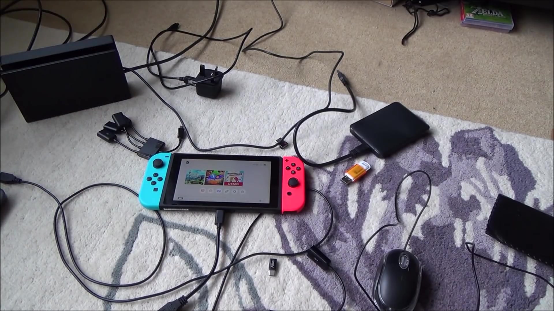 【生肉】如何连接任天堂 NS 和键盘、鼠标、有线网等等