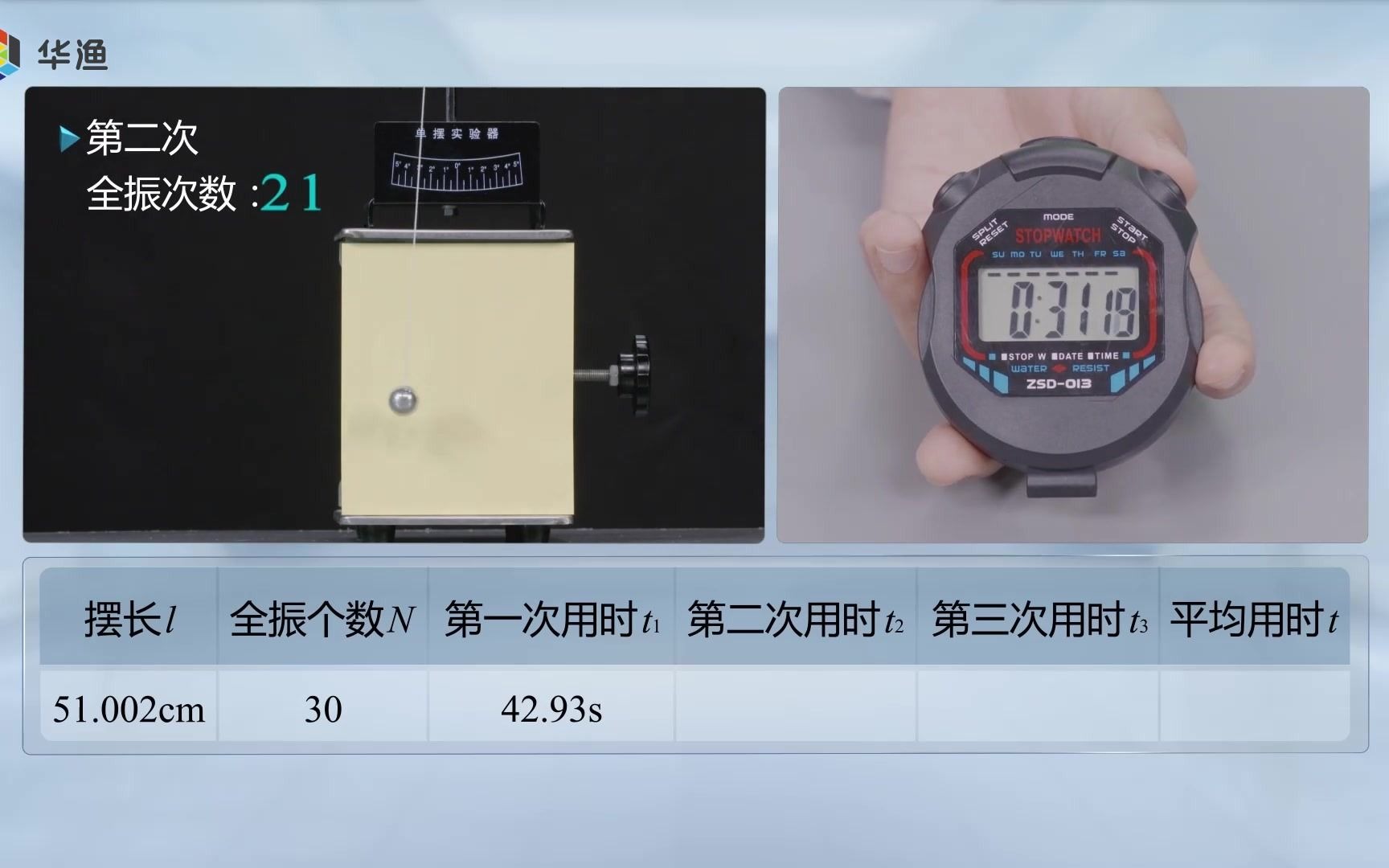 【物理实验】用单摆测定重力加速度_1080