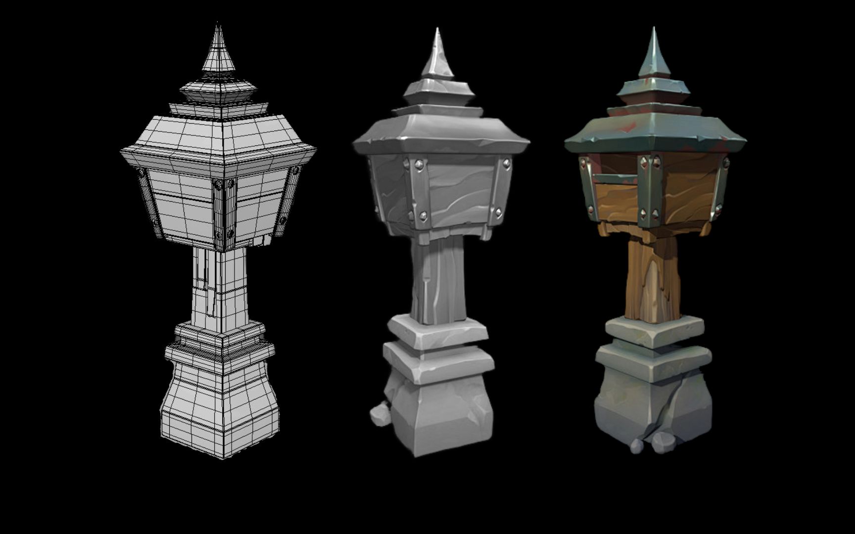 【Maya场景建模】30分钟教会你肝建模作业,石龛场景建模案例思路...