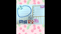 网络安全手抄报,文明上网绿色上网,不要透漏自身的信息