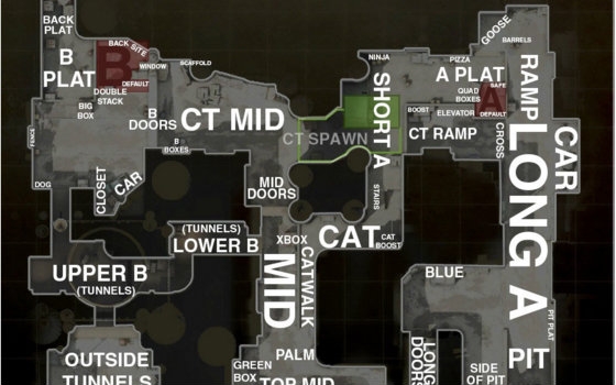 【csgo】打官匹不会英文报点?教你如何自定义小地图