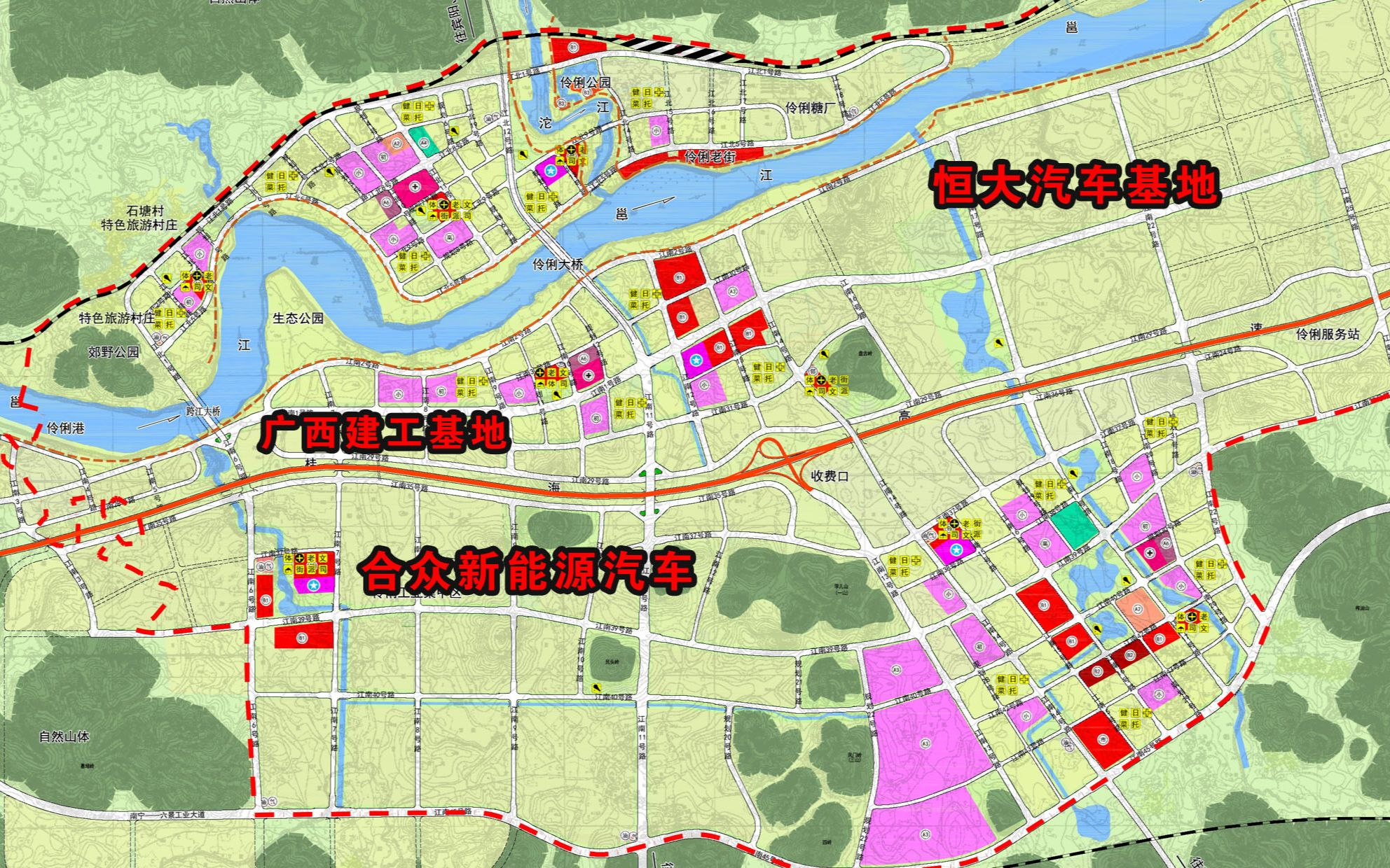 航拍青秀区伶俐镇,众多大企业入驻,未来会成为南宁第一强镇吗