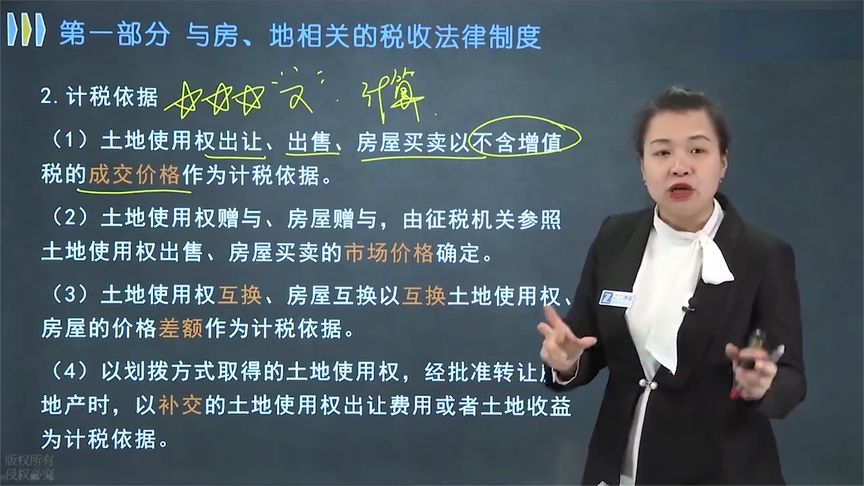 2021初级会计 第六章第一节 与房、地相关的税收法律制度(4)