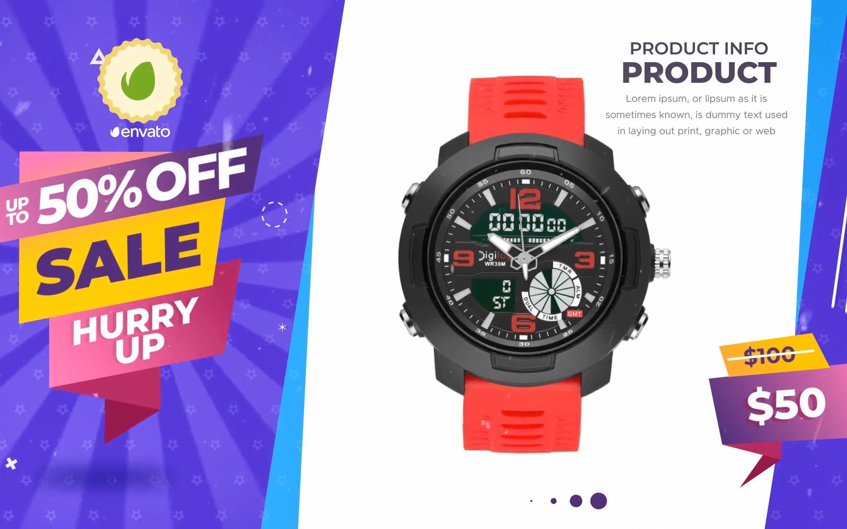 AE模板-618网络电商产品降价动态模板视频你的店铺产品促销破亿就...