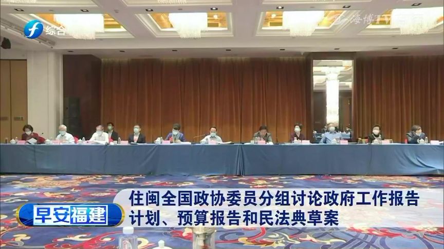 住闽全国政协委员进行小组会议,分组讨论民法典草案