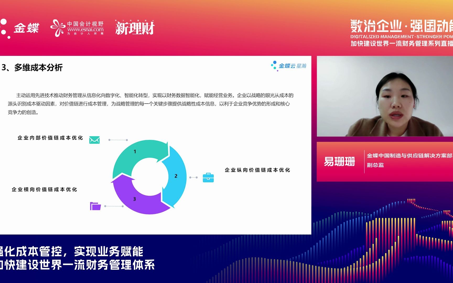 ...成本管控,实现业务赋能——加快建设世界一流财务管理体系》易珊珊