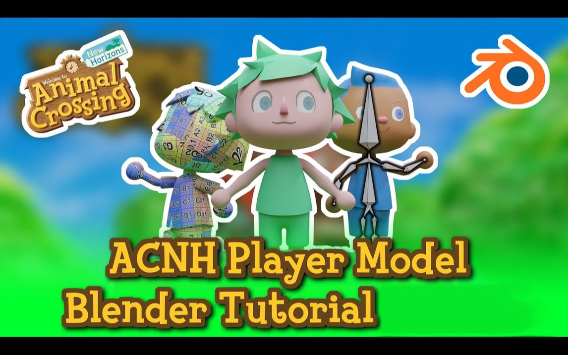 Blender 2.81 《动物之森》人物角色建模和骨骼绑定