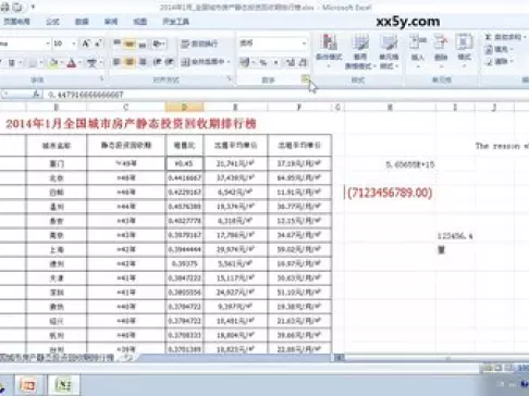 excel2007教程7.excel数字格式分类