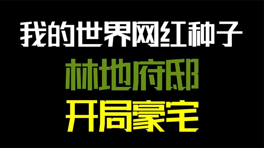 我的世界网红种子:林地府邸!