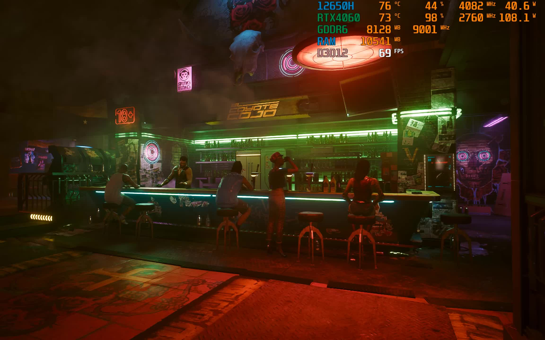 【Cyberpunk 赛博朋克2077】:笔记本4060画质设置及基准帧数测试
