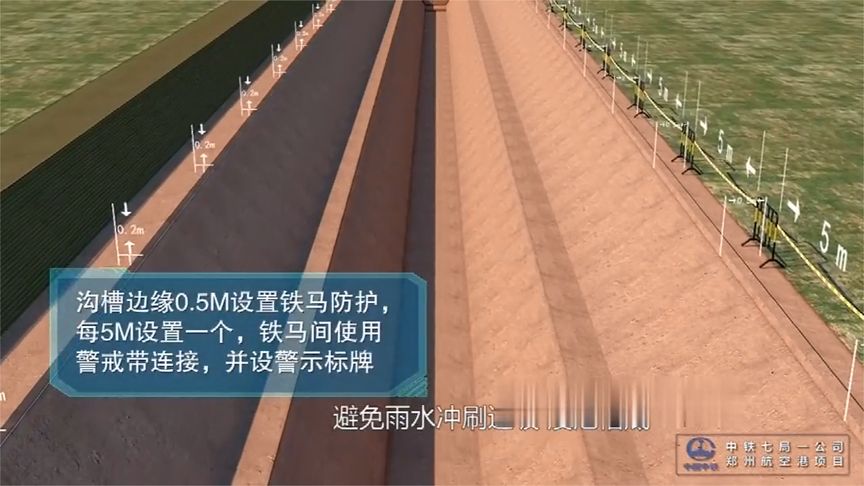 道路施工动画-污水管道施工动画