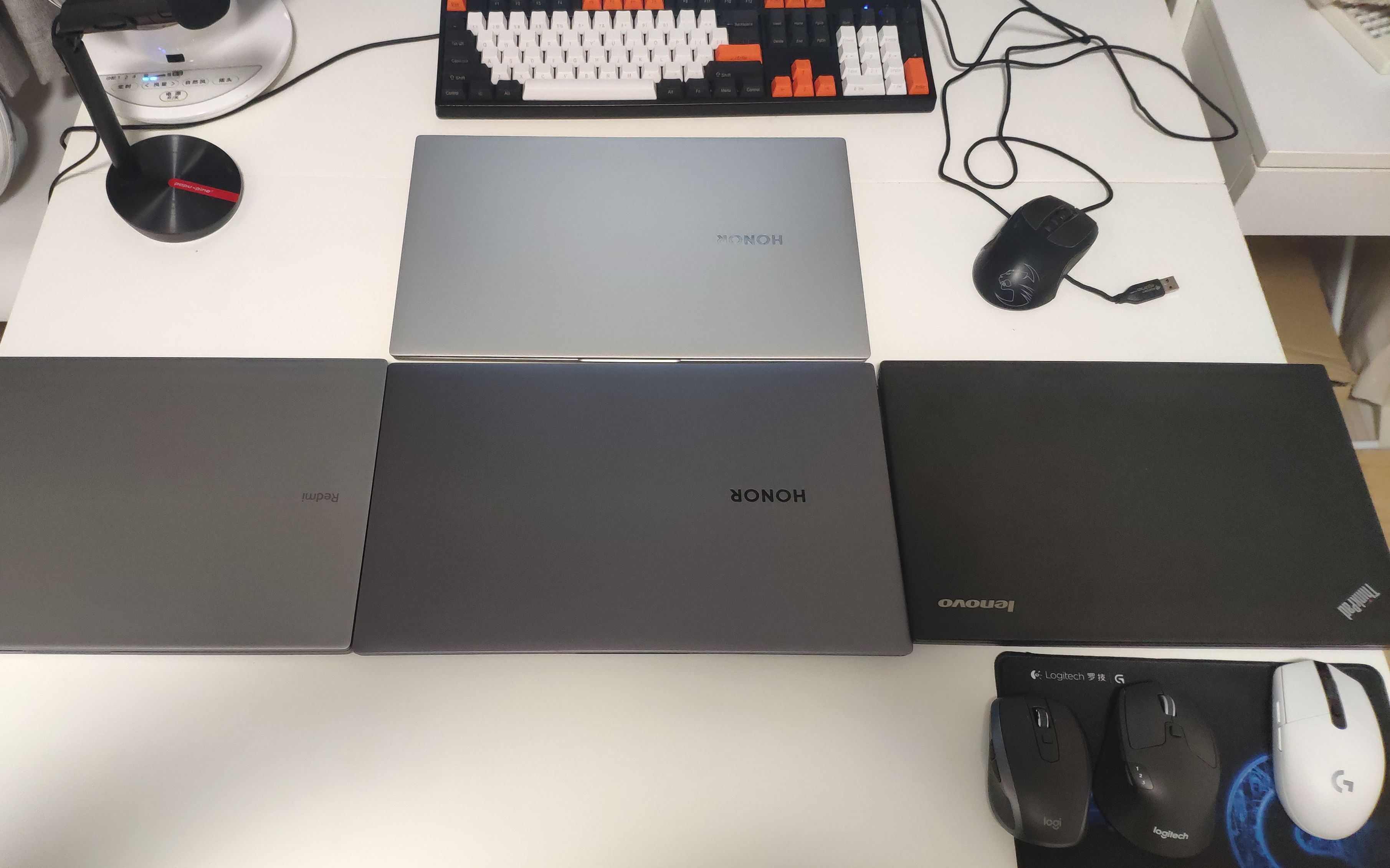 荣耀magicbook pro R5 R7 银色灰色对比以及和Redmibook16和T450S...