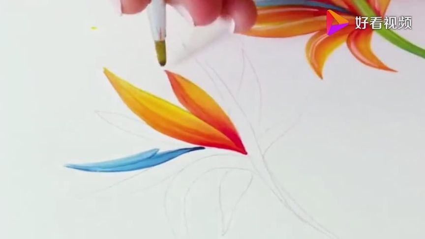 水粉画教程:基础叶瓣画法,学会一片就可以画一整朵