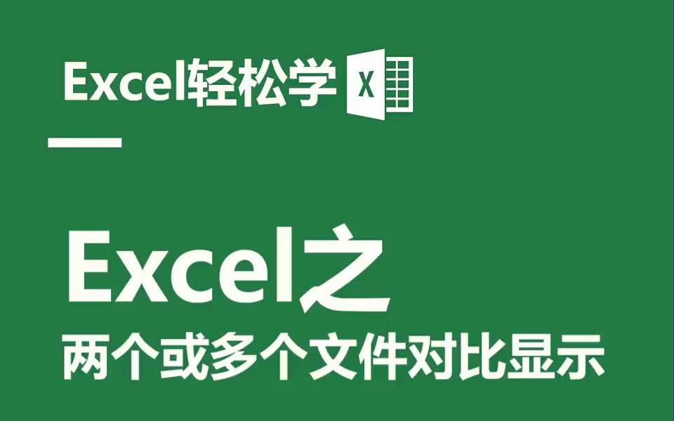 一分钟速成-Excel之两个或多个文件对比显示