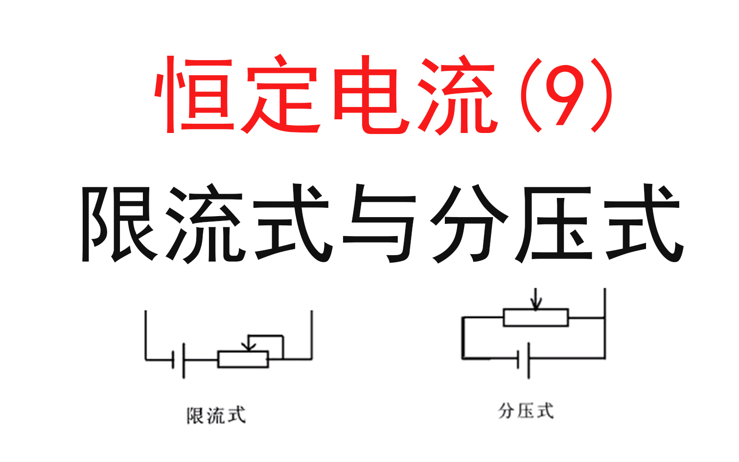 200.【高中物理选修3-1】【高中电路】滑动变阻器两种接法