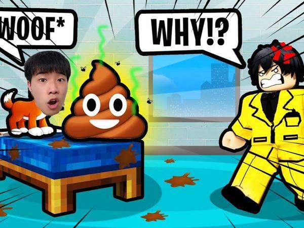 Roblox捣蛋狗模拟器:小飞象恶作剧农场把鸡蛋都打散!