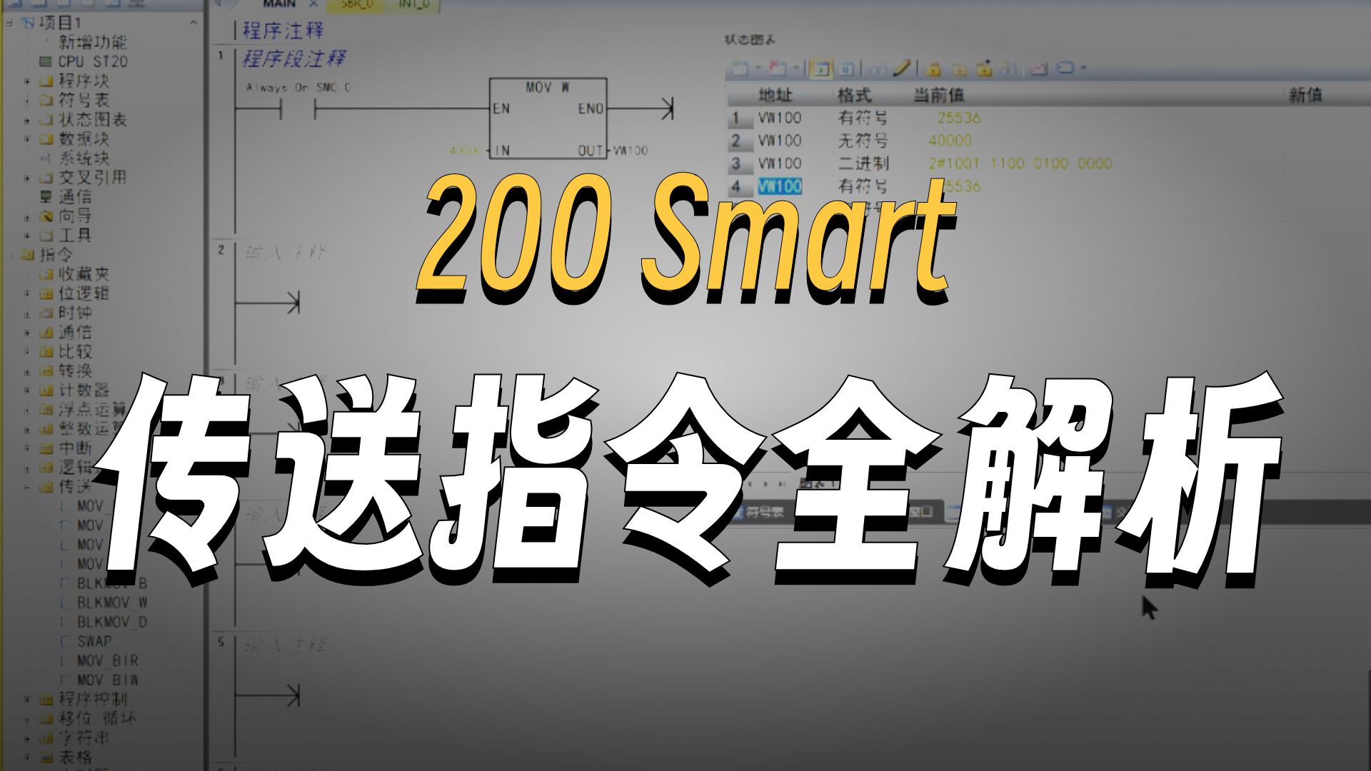 200SMART中常用的四条传输指令