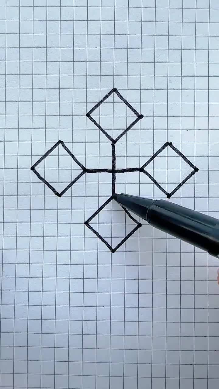 简简单单画一个立体的简笔画图形