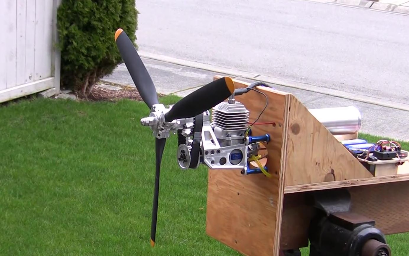 【航模】【搬运】JGM设计 67cc航模汽油机皮带减速驱动32寸桨