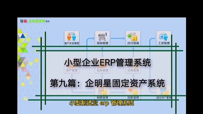小型制造业管理系统软件,第九篇:企明星之企业固定资产模块