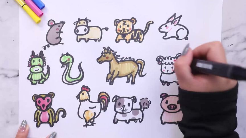 十二生肖简笔画