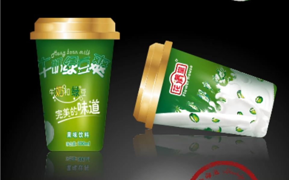 牛奶绿豆爽纸盒包装设计