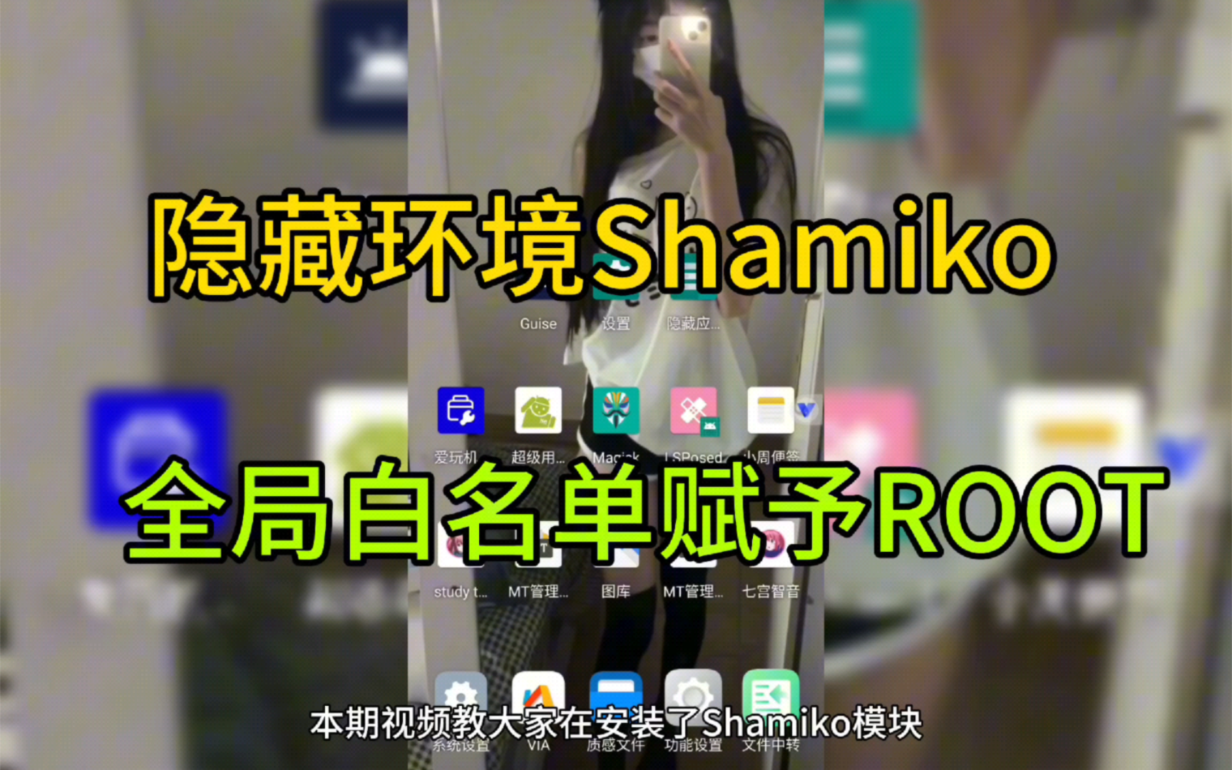 隐藏ROOT开启Shamiko模块全局白名单,给应用赋予权限
