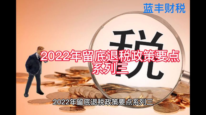 2022年留底退税新政要点#企业老板 #企业 #干货分享 #知识分享