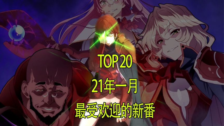 【top20】2021年1月最受欢迎的20部新番