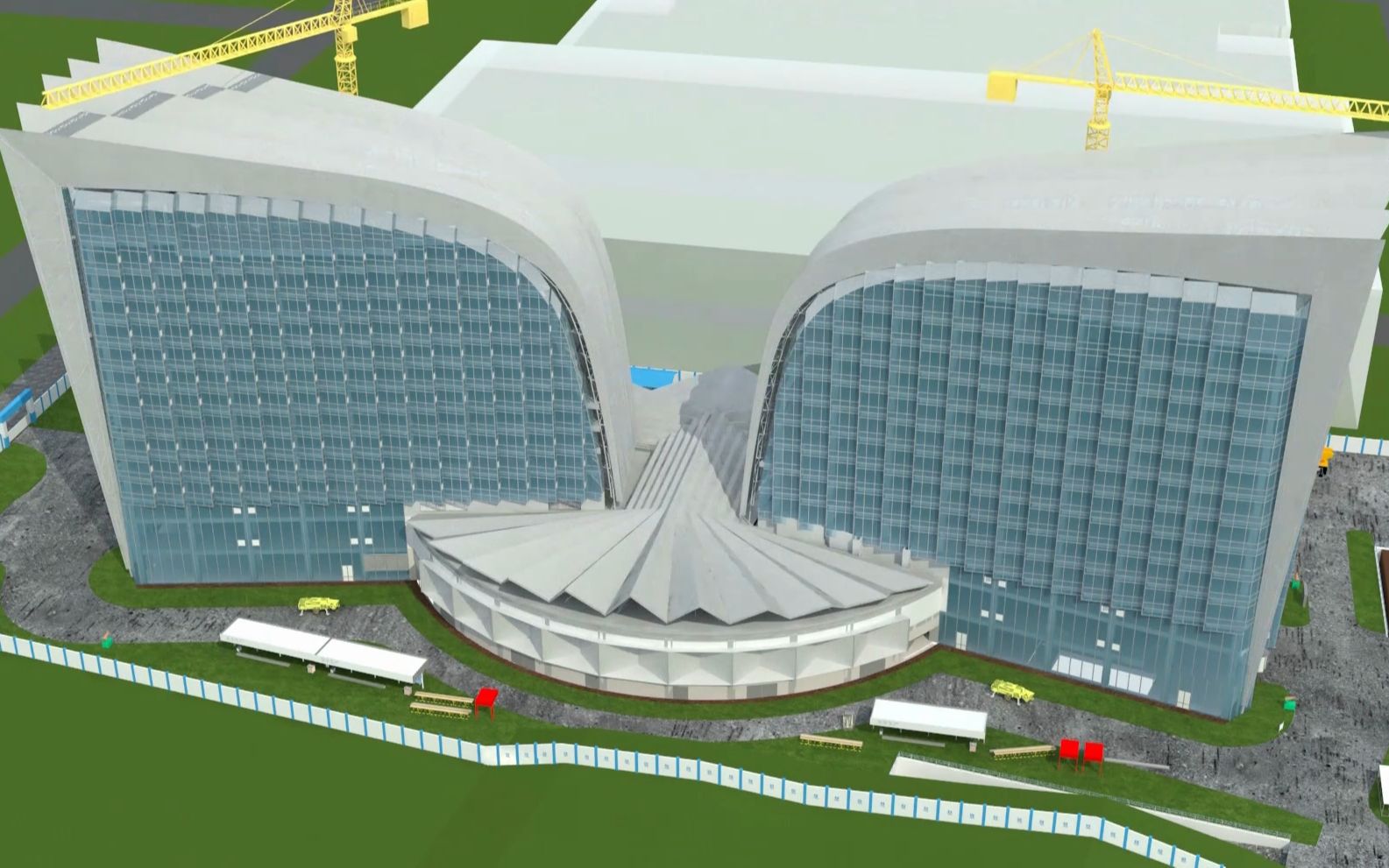 BIM技术——某会展中心施工进度形象模拟