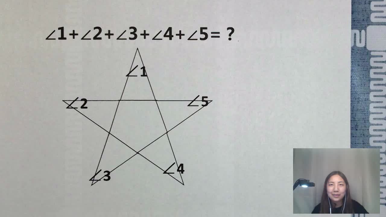 小学数学竞赛,求五角星5个角的度数之和,学霸用的技巧你会吗?