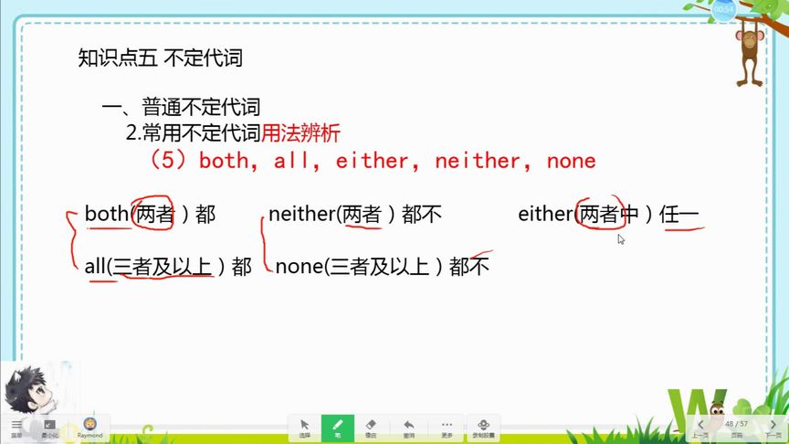 初中英语语法，both、all、either、neither和none的用法辨析