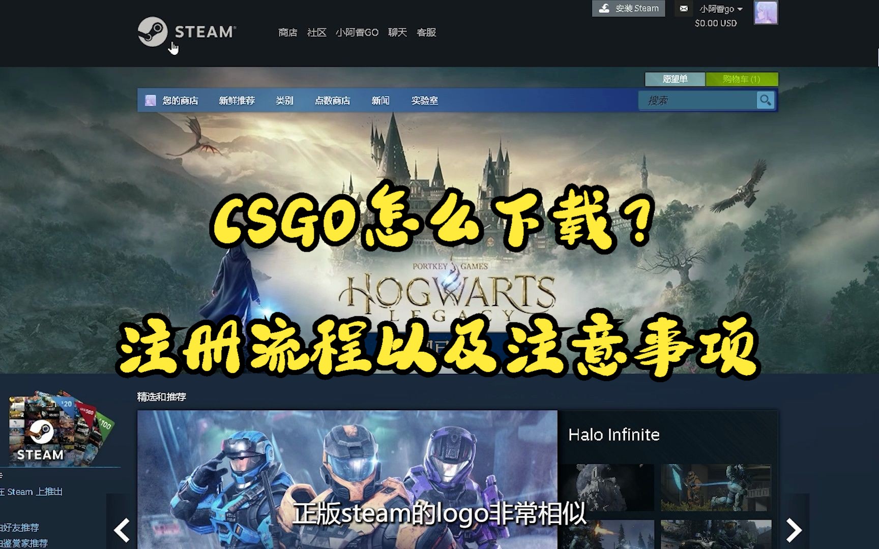 CSGO怎么下载?注册流程以及注意事项_电子竞技热门视频