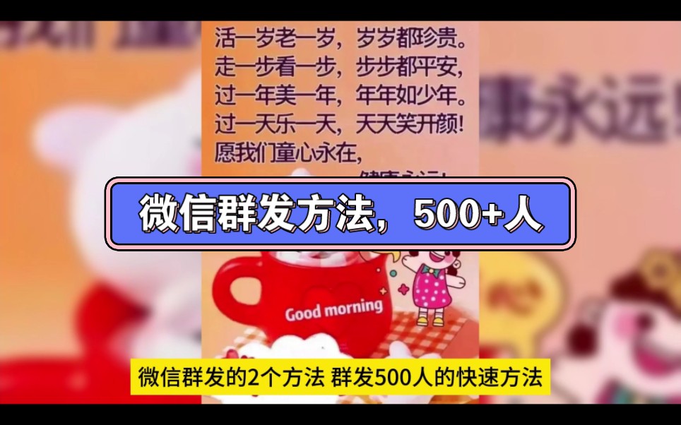 微信群发方法,群发500人,开课通知