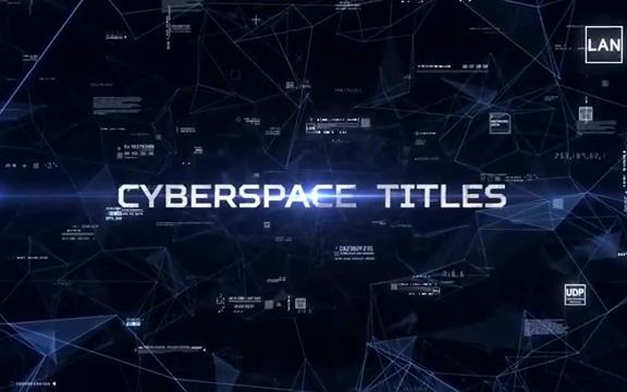 PR模板-Plexus粒子点线空间数据流科技公司标题开场动画