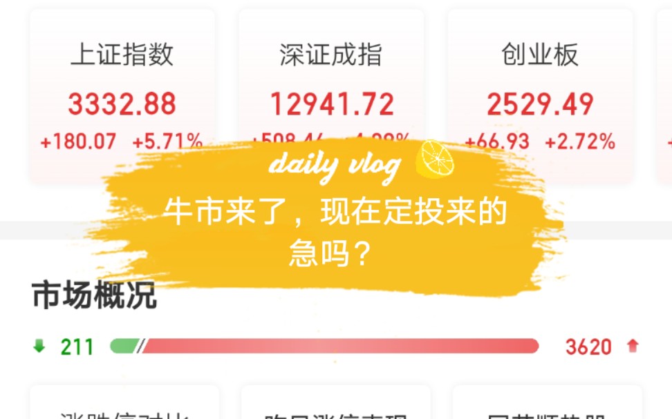 牛市来了?现在定投来的及吗?支付宝投资小伙告诉你!定投什么时候都...