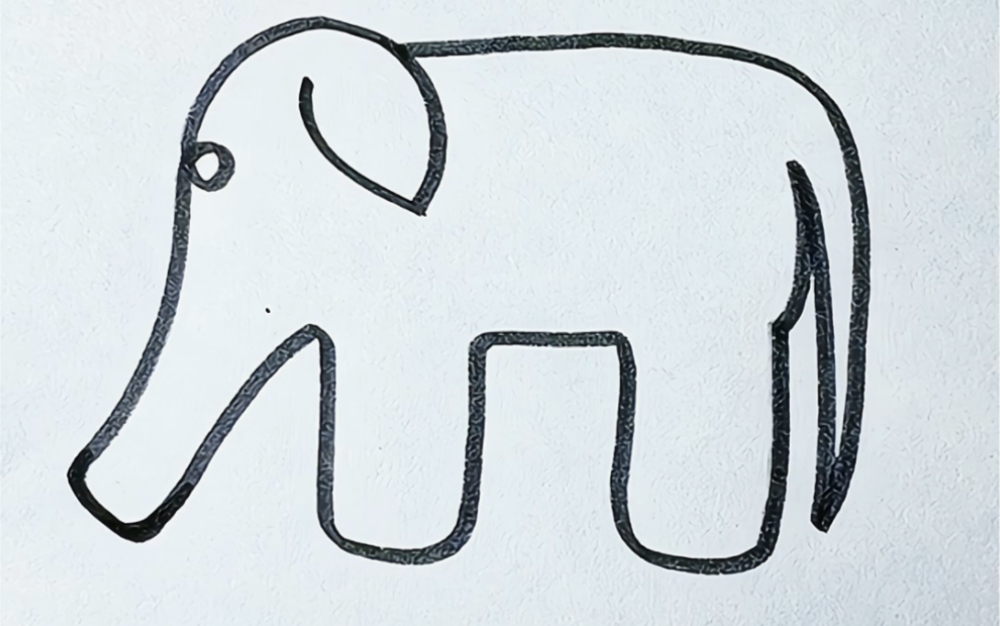 ...就能画出来的大象,超级简单,跟我学起来吧#儿童简笔画 #亲子简笔画 ...