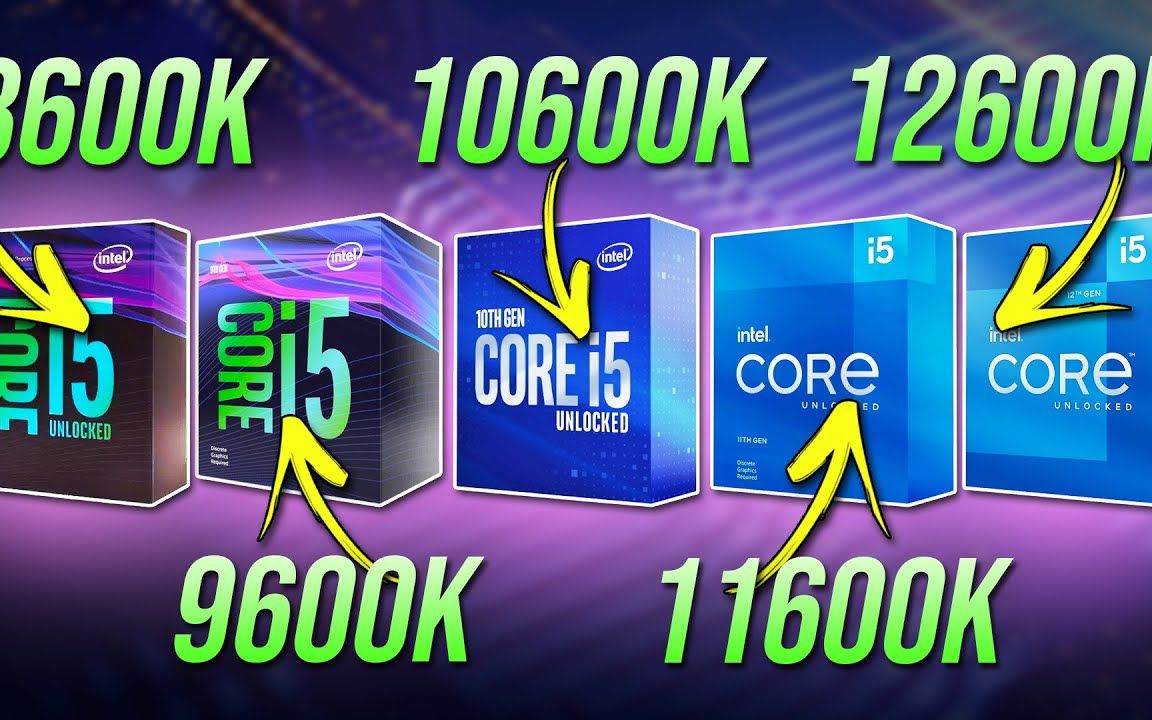 【CPU测评】对比5代英特尔 Intel i5 处理器