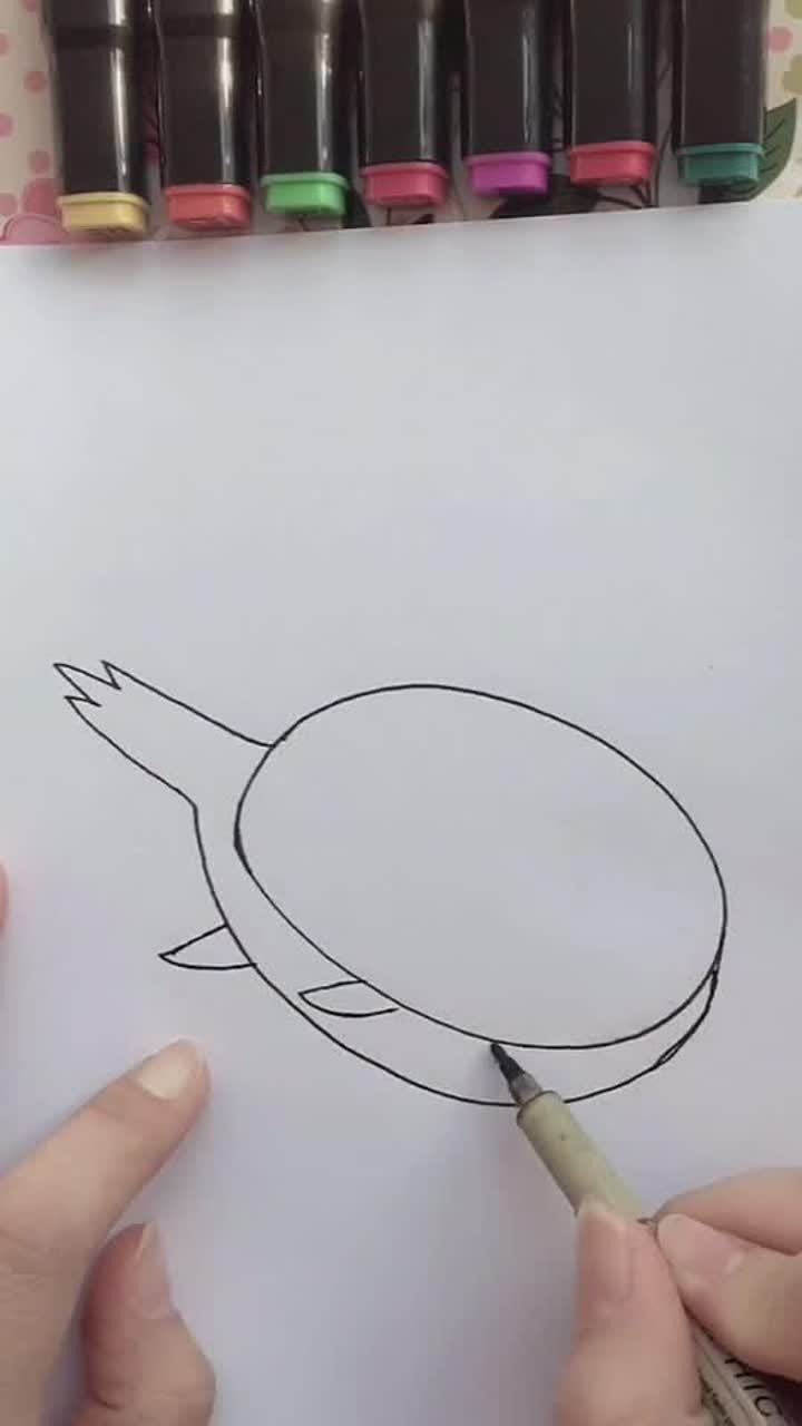 用椭圆简单画火龙果