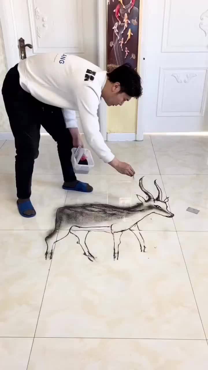 地面立体画绘画步骤