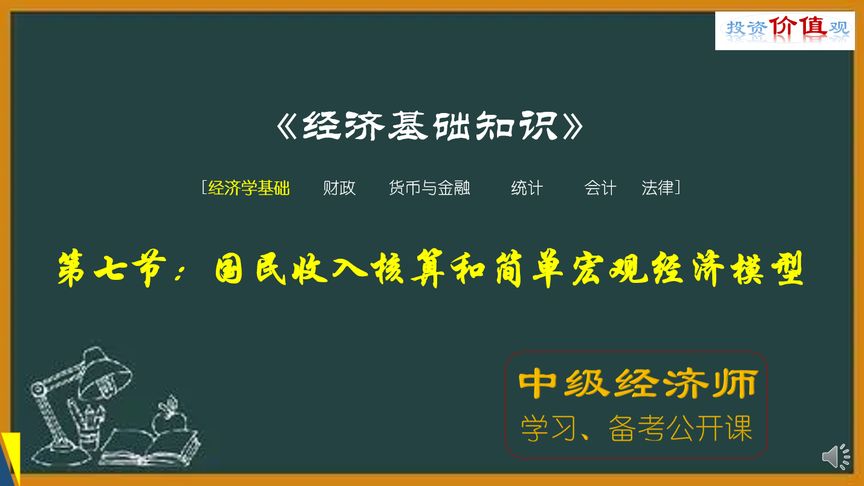 第一章7:国民收入核算和简单宏观经济模型