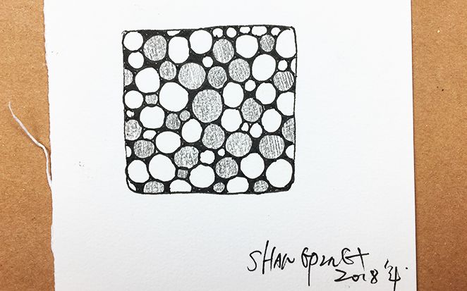 禅绕画新手教学——圆线禅绕画