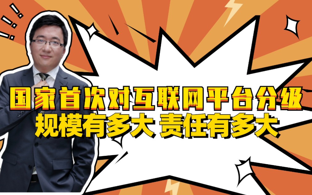 国家首次对互联网平台分级,规模有多大 责任有多大!