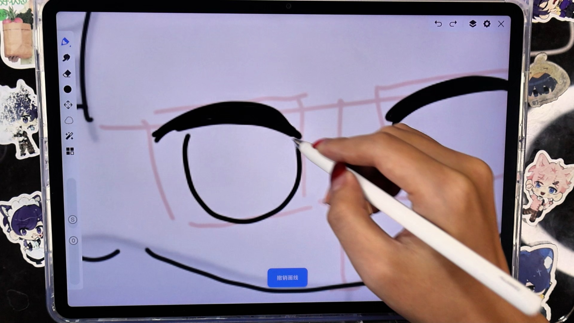 【画世界Pro】阿笠博士QQ人教程!从起型开始教到勾线上色细化!零...